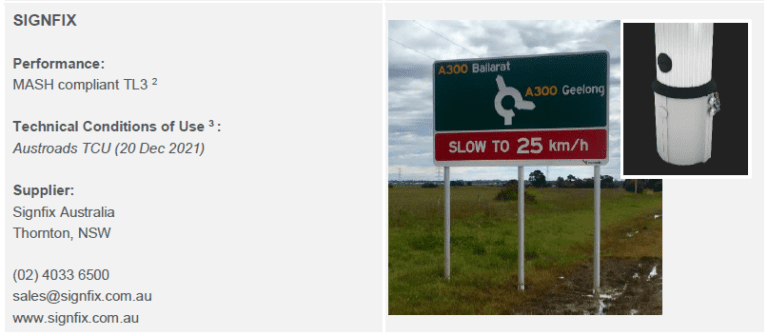 Signfix Website | Signfix® Frangible Sign Support Structure