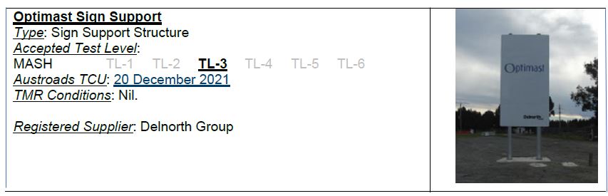 Signfix Website | Optimast® Frangible Sign Support Structure