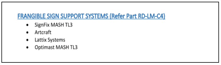 Signfix Website | Optimast® Frangible Sign Support Structure