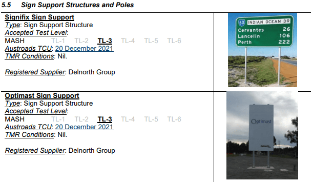 Signfix Website | Optimast® Frangible Sign Support Structure